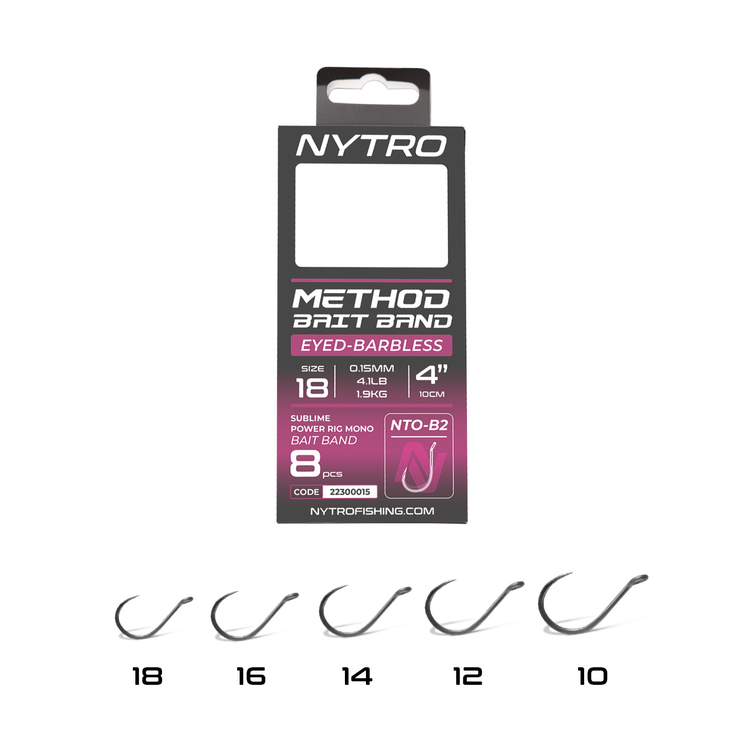 Lisarde | Nytro METHOD LATEX BAIT BAND READY TIED RIGS (Barbless)
